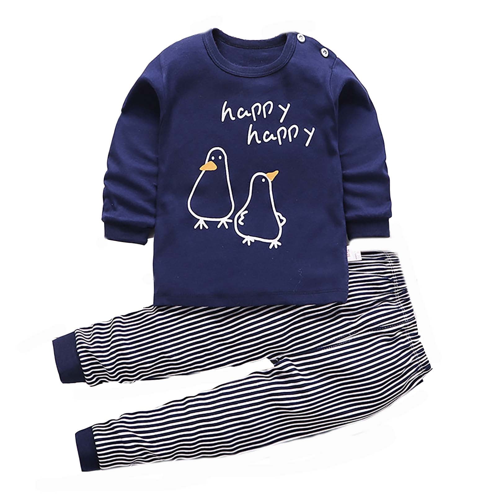 ANINEO Little Boys Girls Pajamas Dinosaur Animals Cartoon 2PCS Train ...