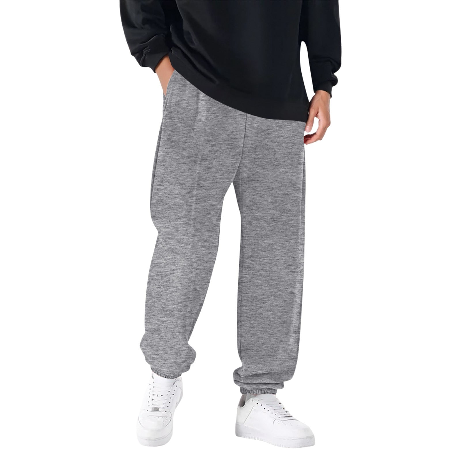 ANINEO Men's Casual Pants Elastic Joggers Comfortable Pants Soft Warm ...