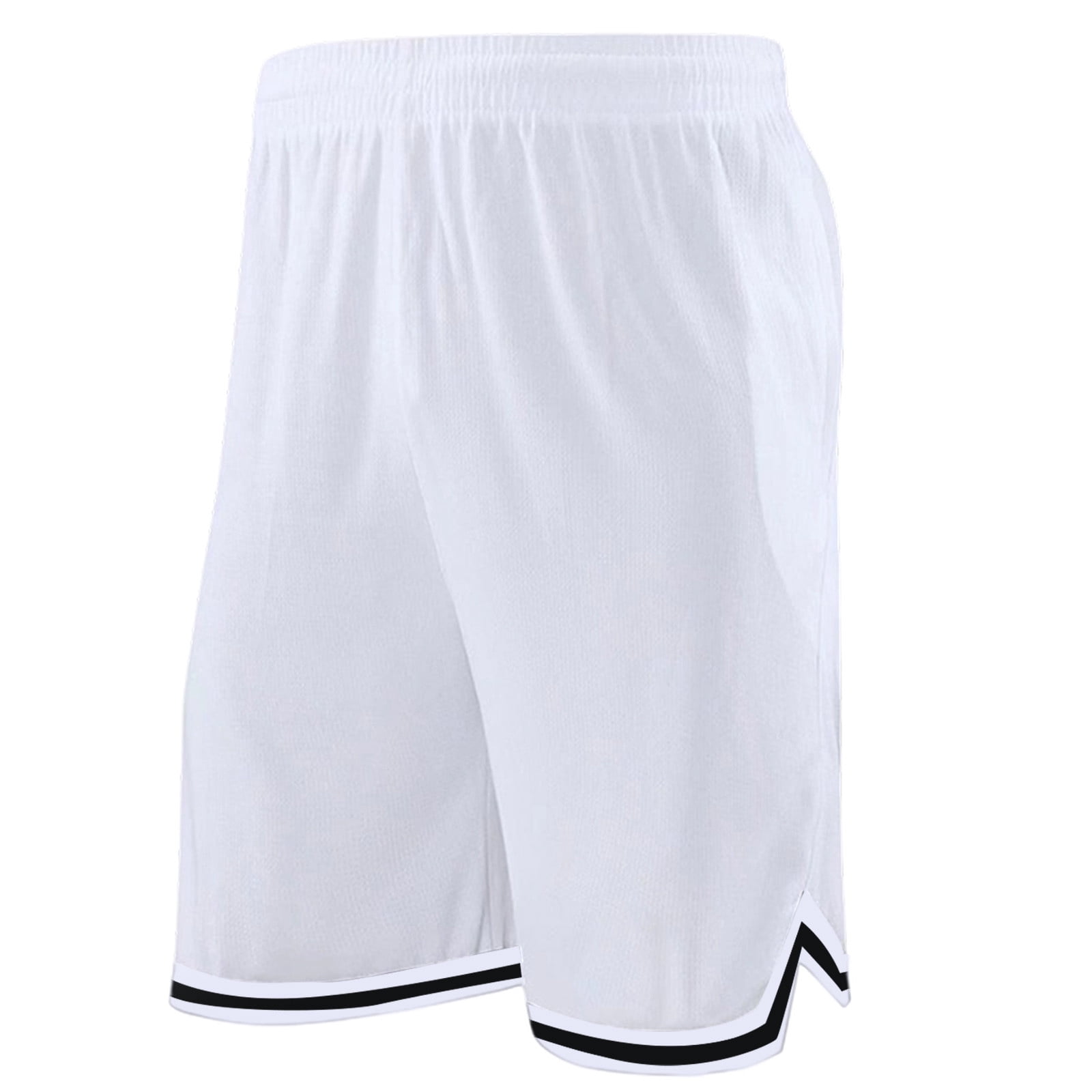 ANINEO Men's Long Basketball Shorts With Zipper Pockets Knee Length ...