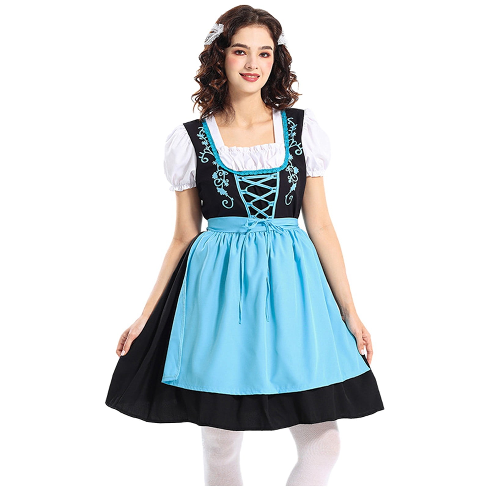 ANINEO Oktoberfest Dirndl Comfy Maid Uniform Dirndl Dress Traditional ...