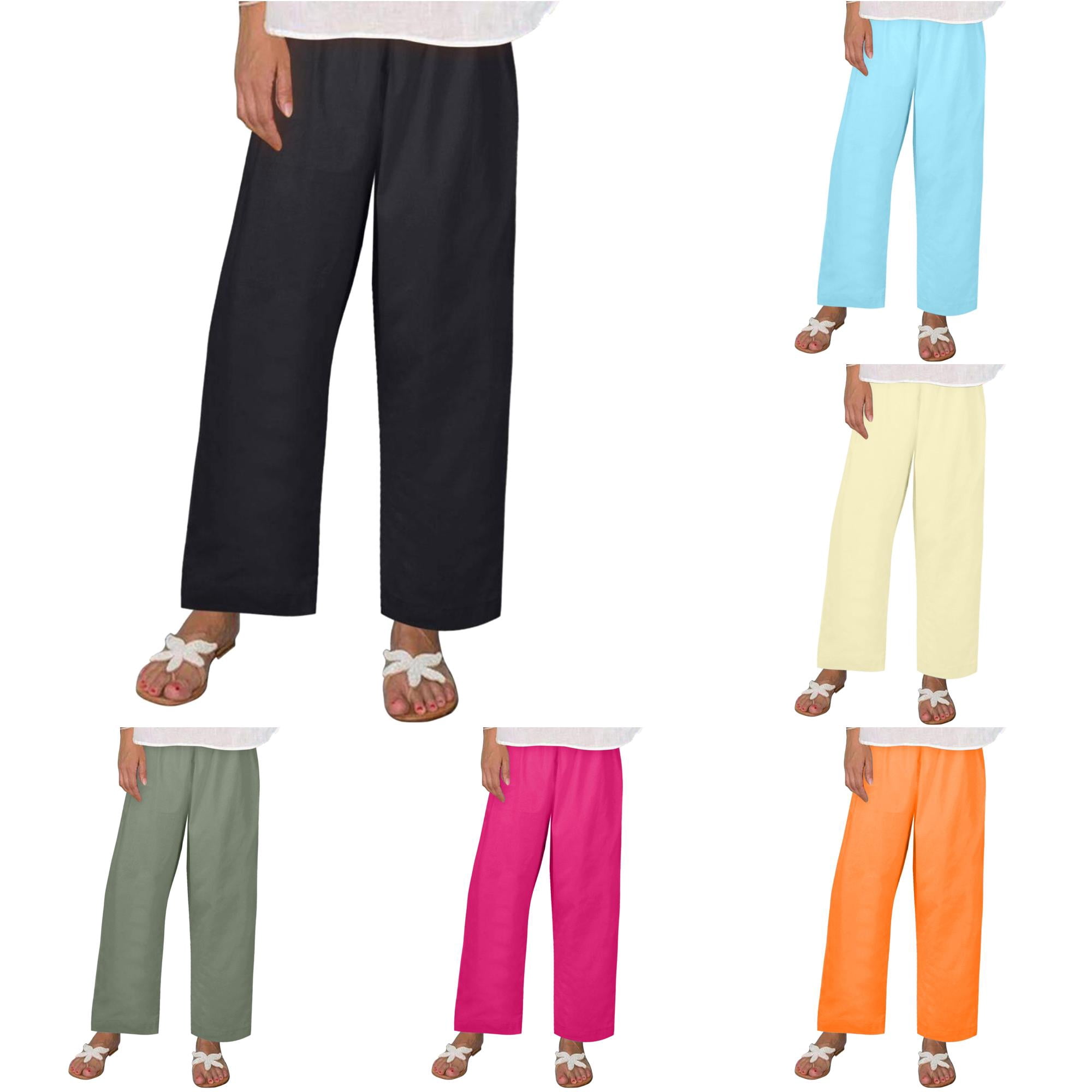 ANINEO Pants Women Classic Fall Plus Size Wide Legged Trouser Ladies ...