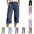ANINEO Stylish Women's Casual Pants With Elastic Waist And Pockets For ...