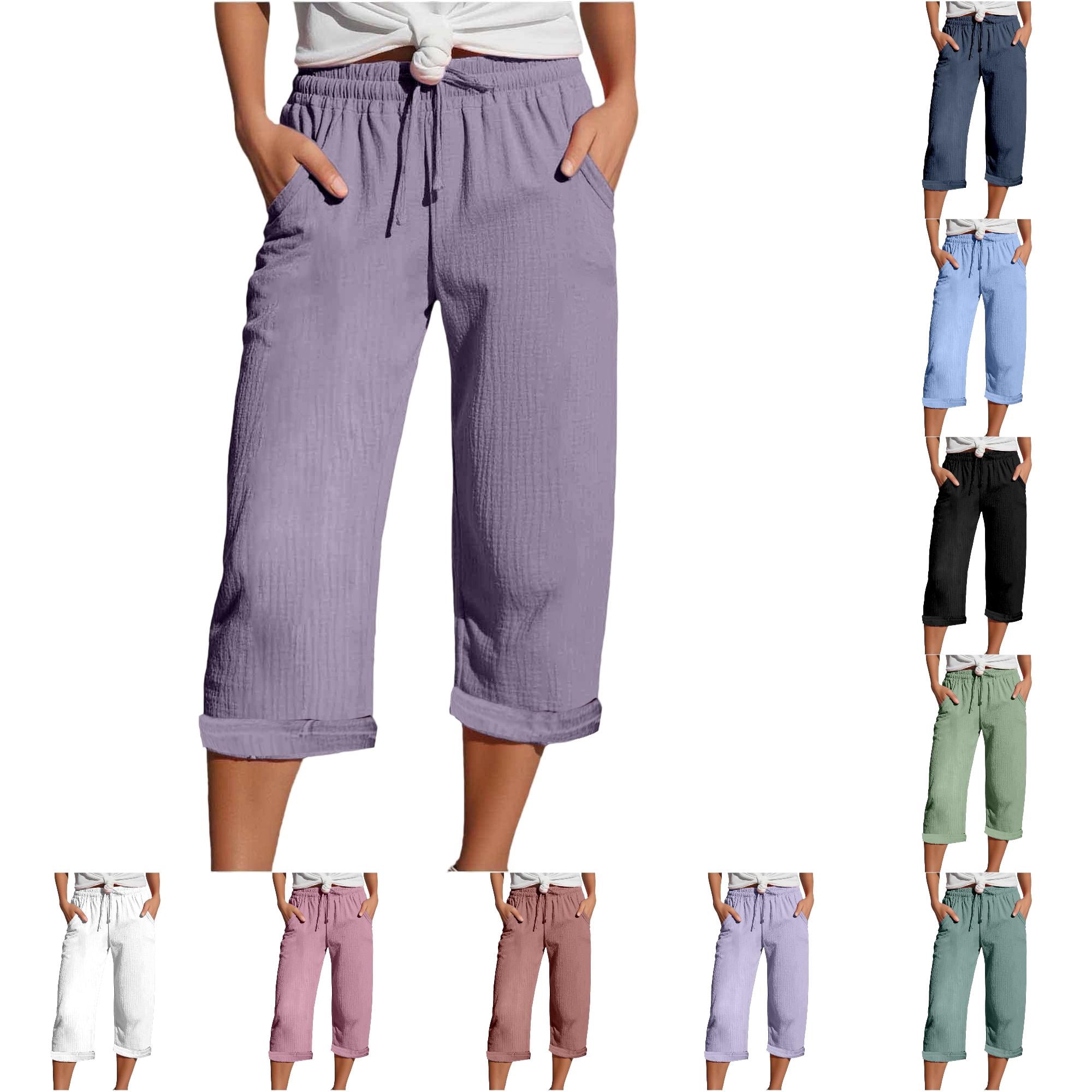 ANINEO Stylish Women's Casual Pants With Elastic Waist And Pockets For ...