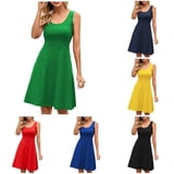 ANINEO Summer Dresses For Women 2026 Mini Rockabilly Casual Skater ...