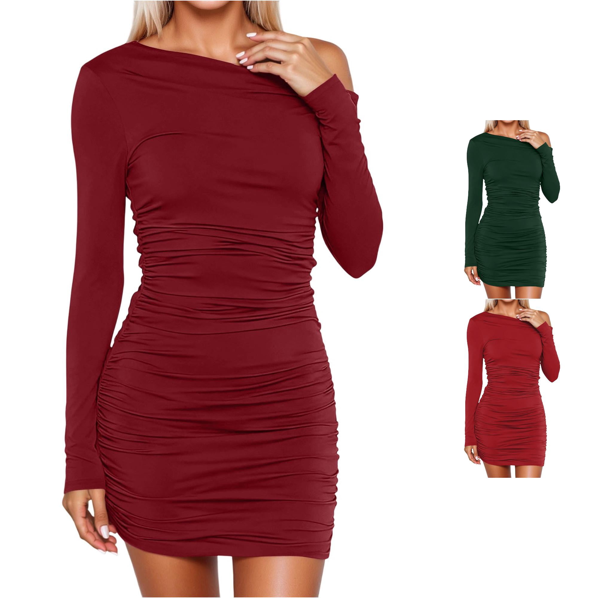 ANINEO Summer Dresses For Women 2026 Elegant Off Shoulder Bodycon Midi ...