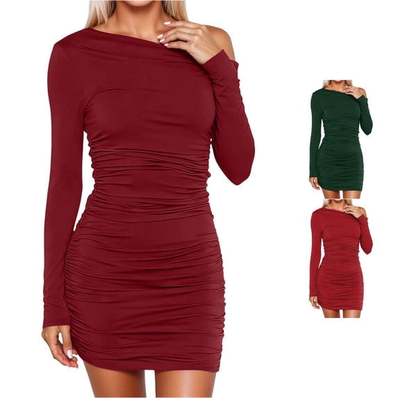 ANINEO Summer Dresses For Women 2026 Elegant Off Shoulder Bodycon Midi ...