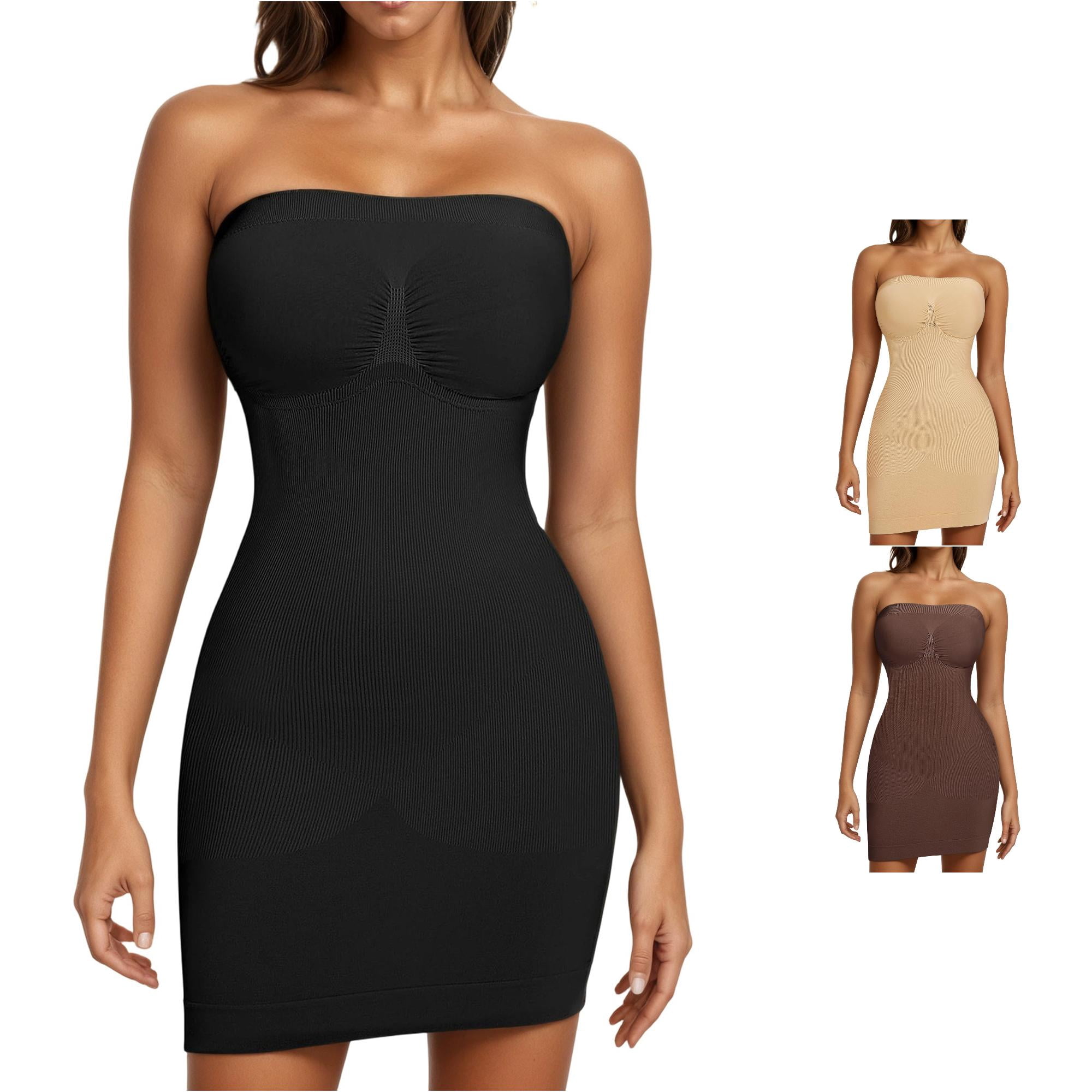 ANINEO Summer Dresses For Women Seamless Bodycon With Removable Straps ...