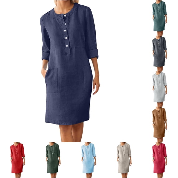 ANINEO For Women Casual Button With Pockets For Home And Travel ...