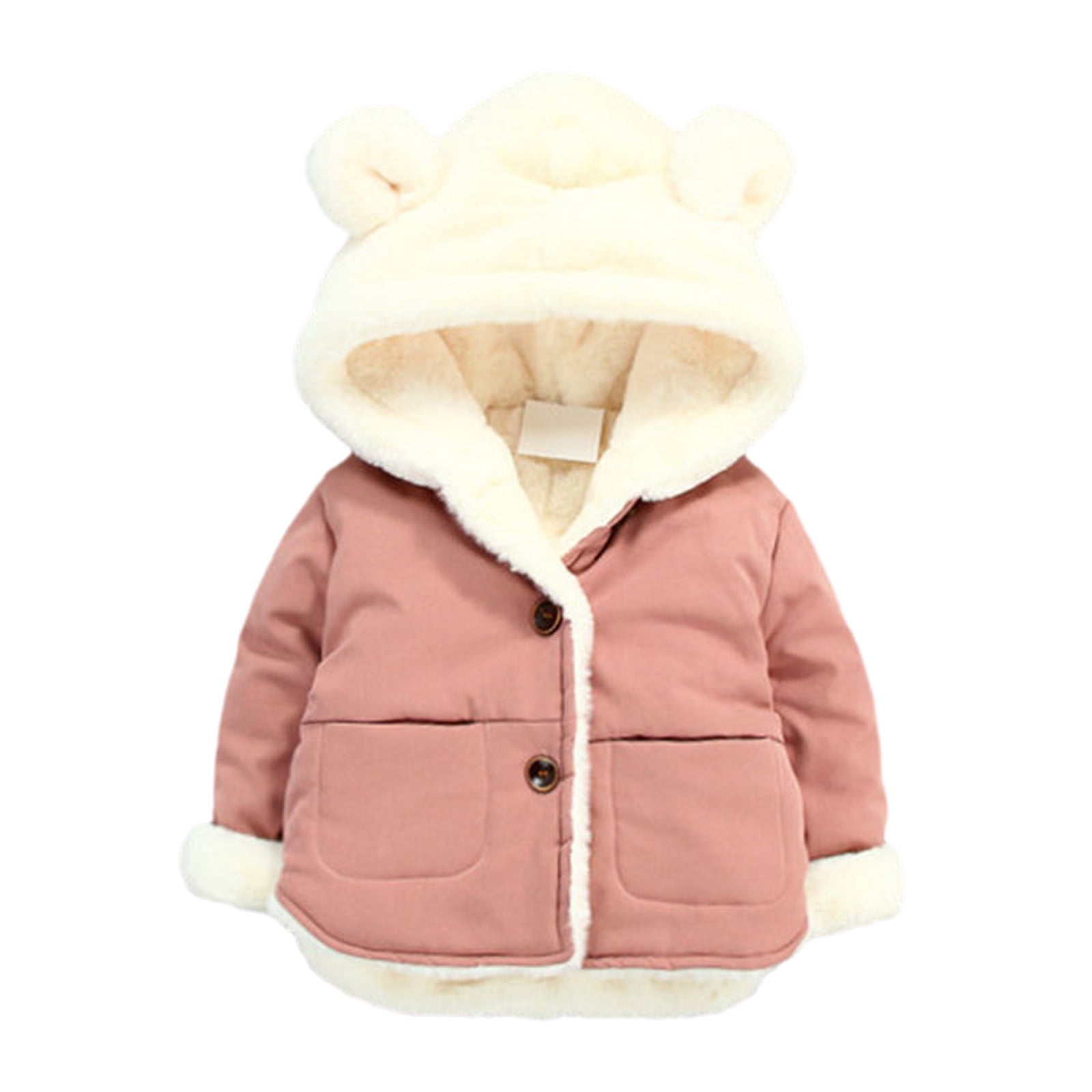 ANINEO Toddler Baby Boys Girls Winter Fleece Jacket Small Kids Warm Hooded Outwear Coat ...