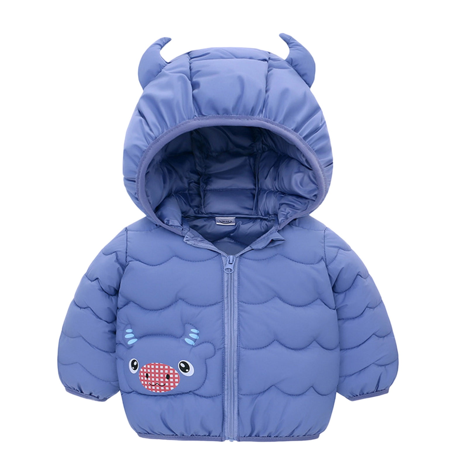 ANINEO Toddler Boys Girls Winter Coat Cartoon Cow Hooded Jacket Thicken Windproof Warm Outwear ...