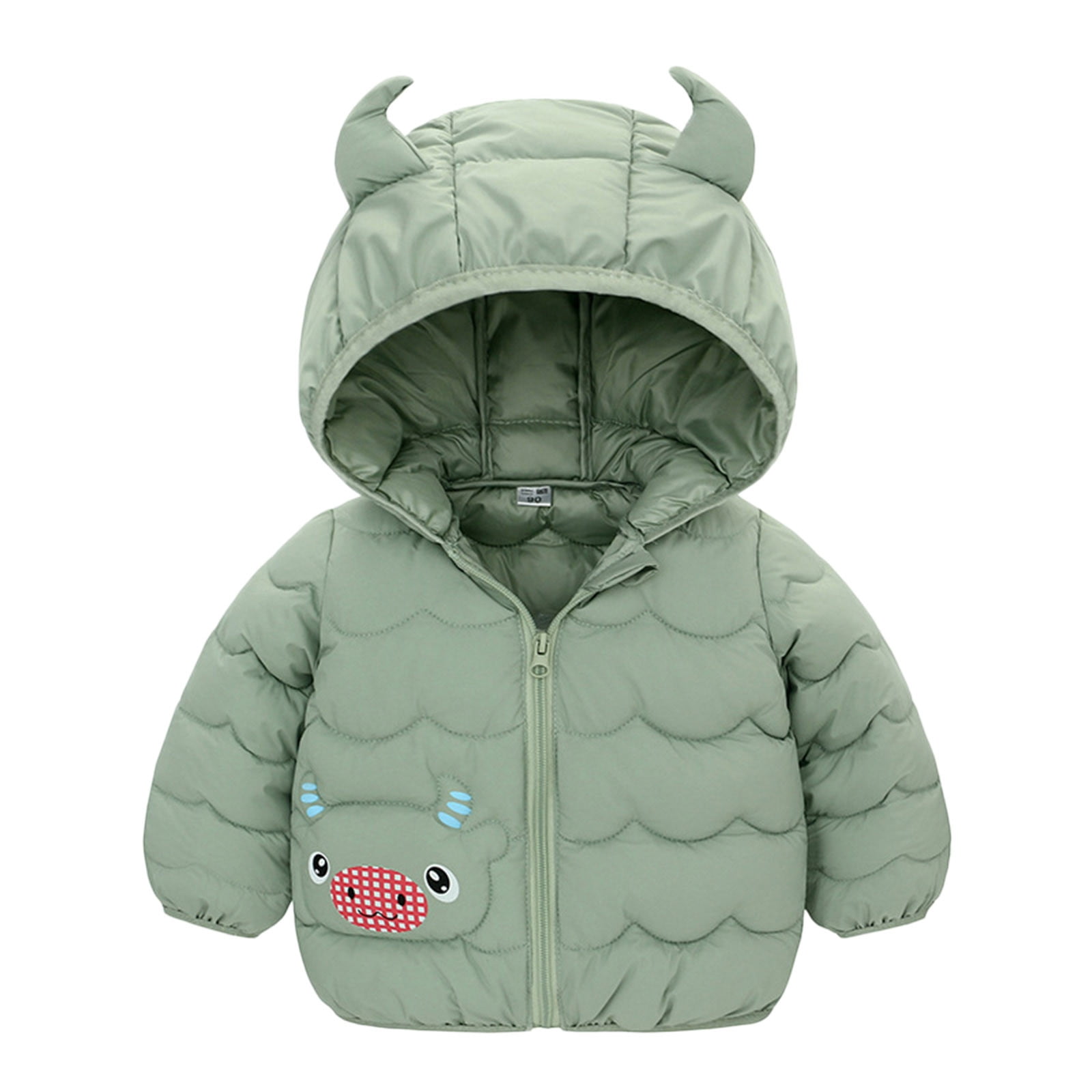 ANINEO Toddler Boys Girls Winter Coat Cartoon Cow Hooded Jacket Thicken Windproof Warm Outwear ...