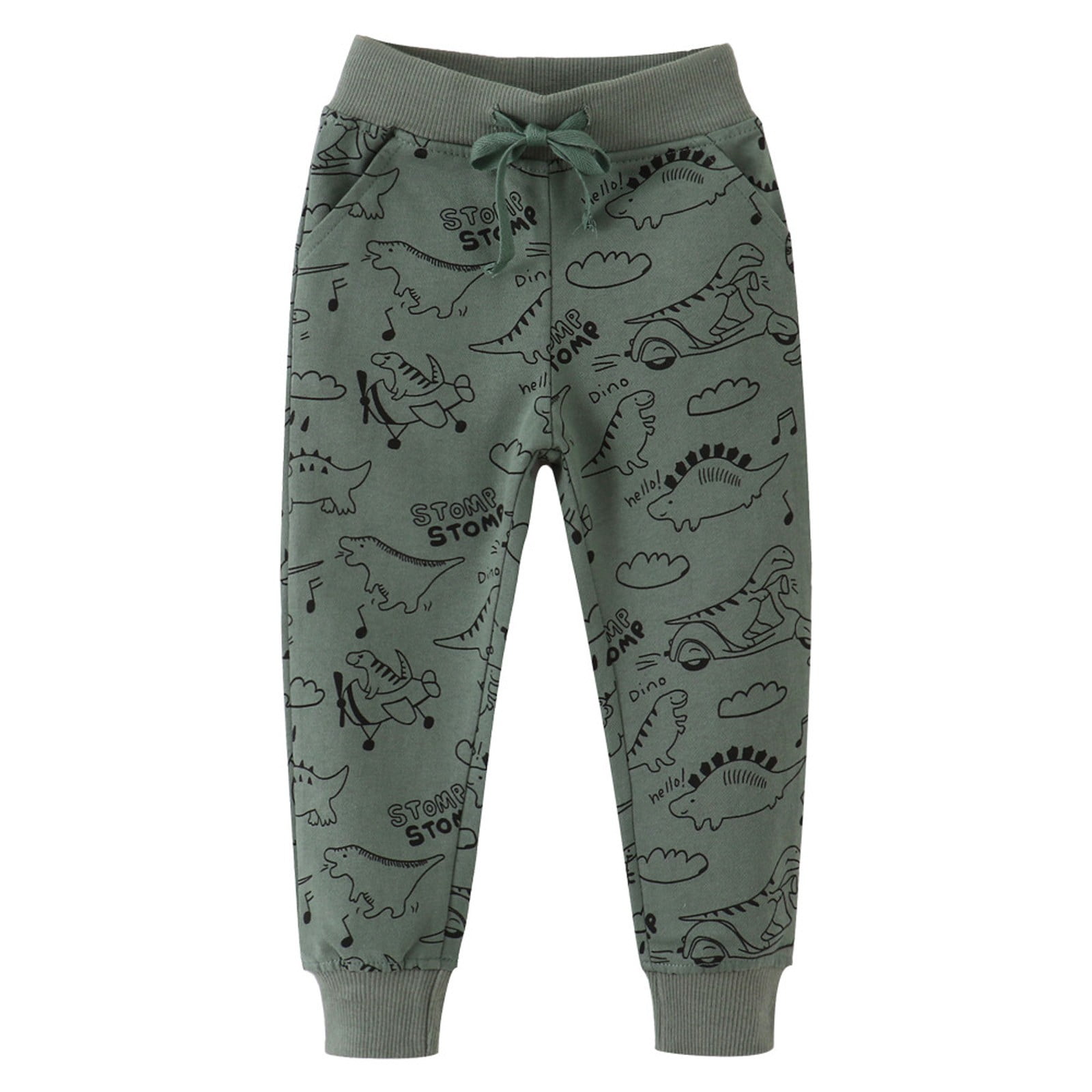 ANINEO Toddler Boys Pants Drawstring Elastic Sweatpants Cotton Active ...
