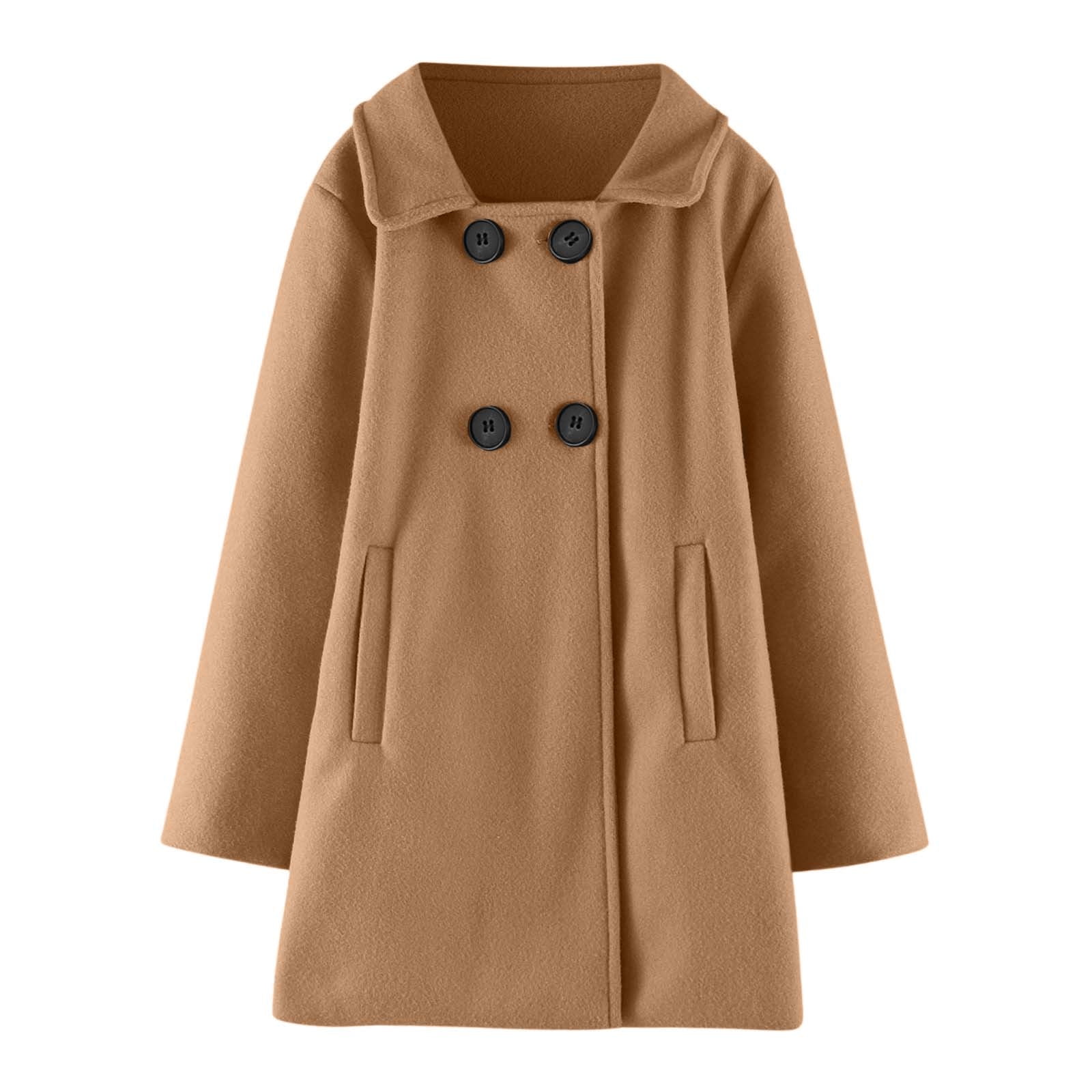 ANINEO Toddler Girls Long Sleeve Winter Windproof Coat Jacket Kids Warm Fleece Outerwear Jacket ...