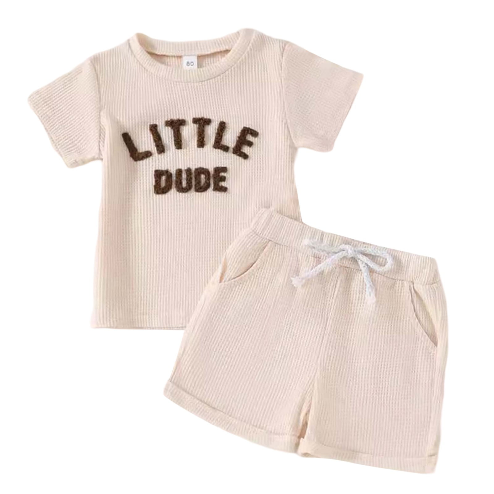 Anineo Toddler Summer Baby Boy Clothes Short Sleeve Letter Printing