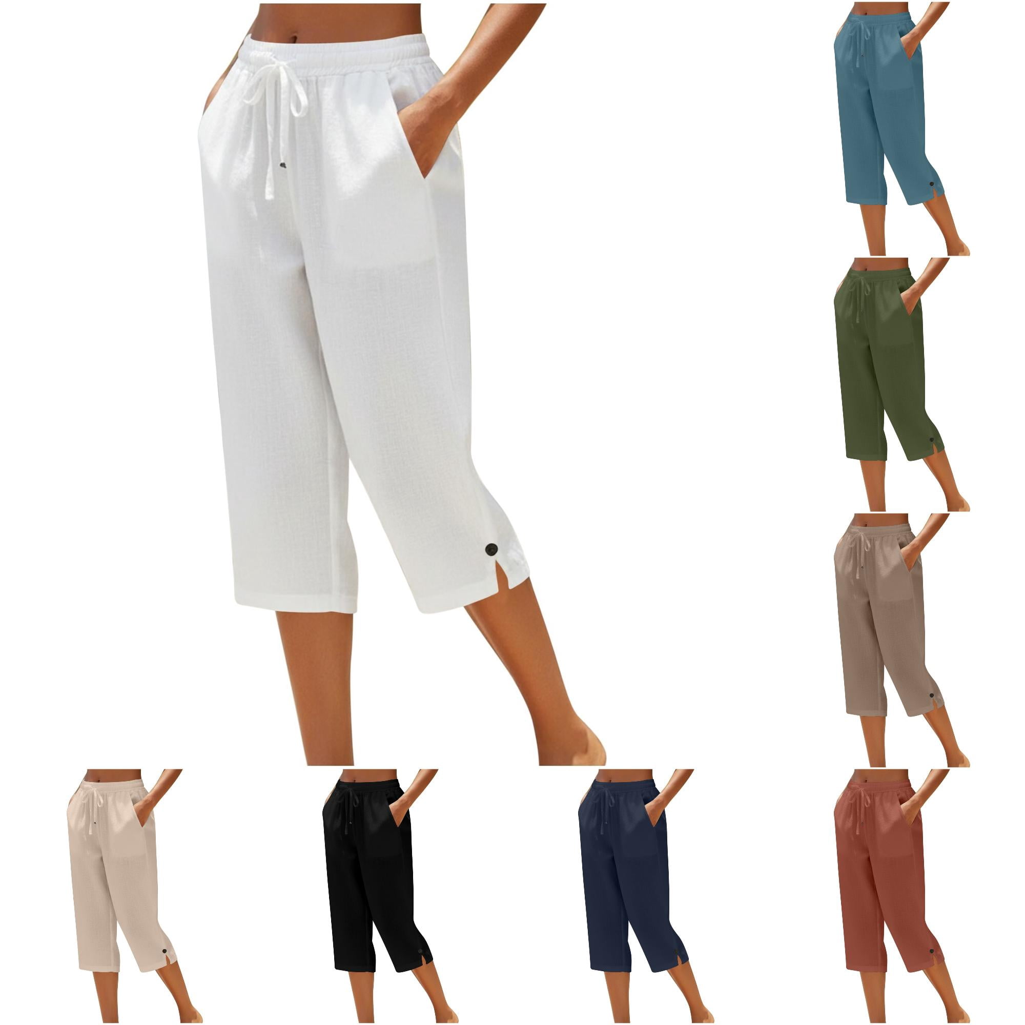 ANINEO Women Casual Cropped Pants Fashion Trousers For Autumn ...