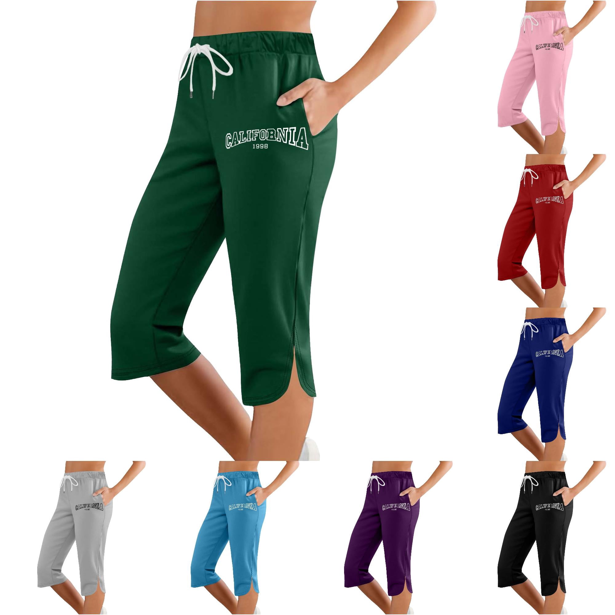 ANINEO Women Fashion Comfortable Casual Mid Waist Sport Pants Soft ...