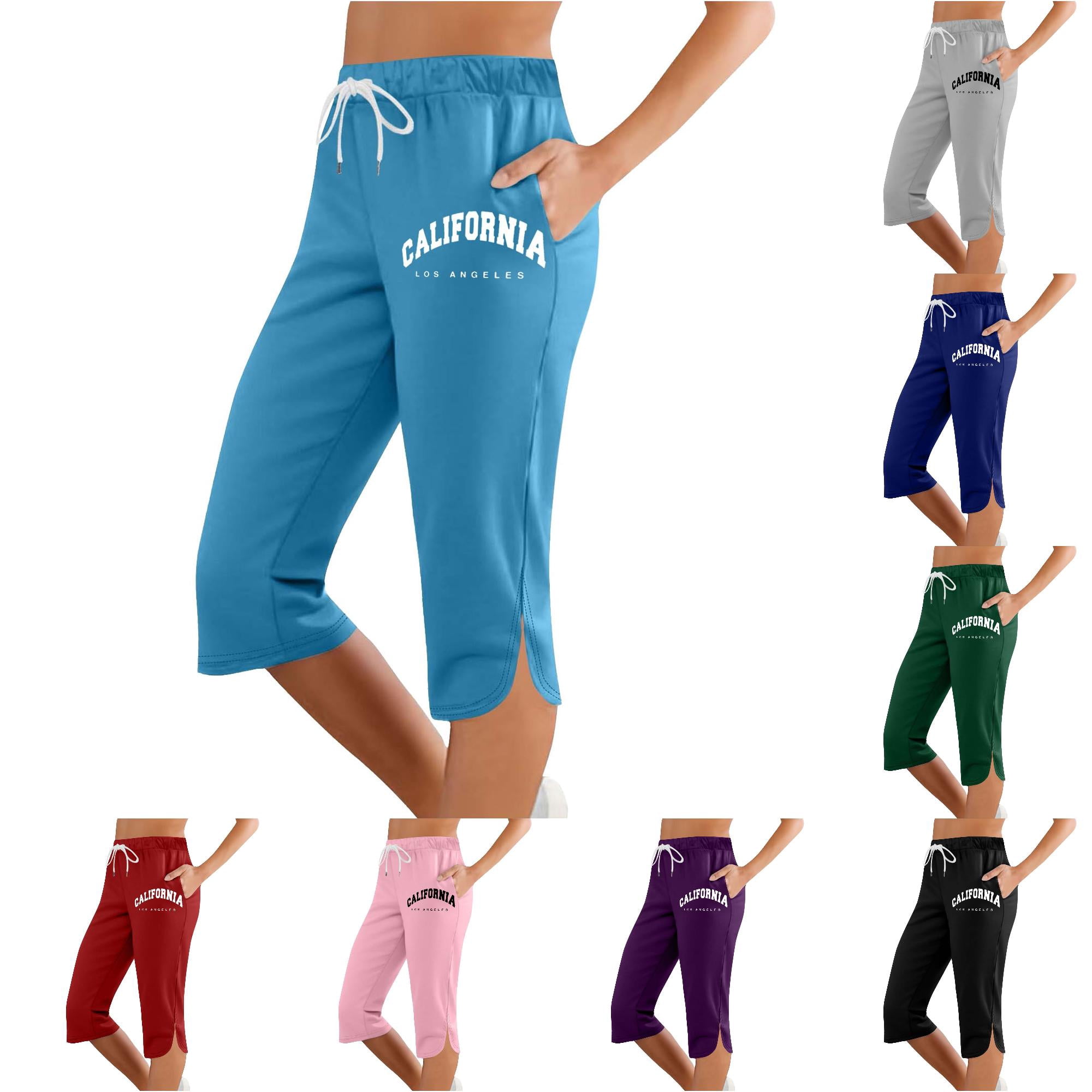 ANINEO Women Fashion Comfortable Casual Mid Waist Sport Pants Soft ...