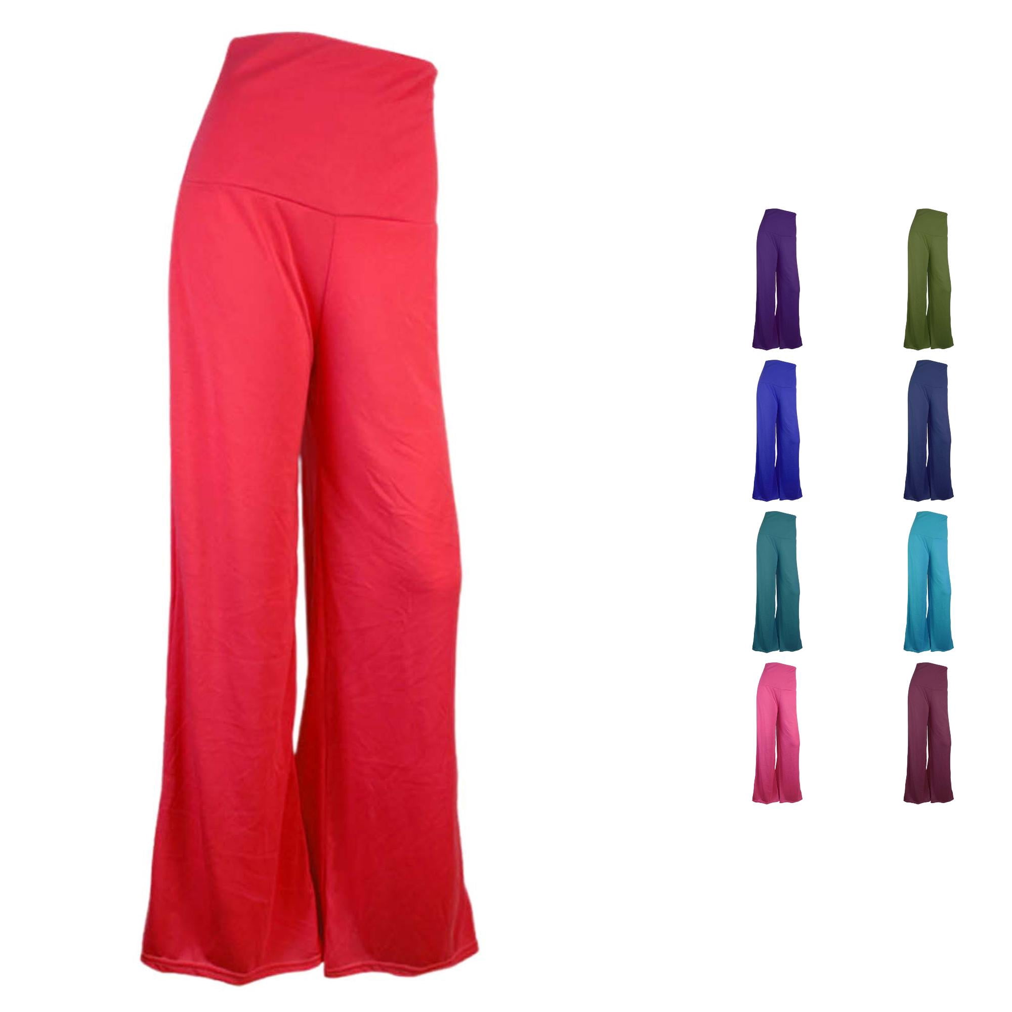 ANINEO Women High Waisted Casual Wide Leg Pants Versatile Ladies Solid ...