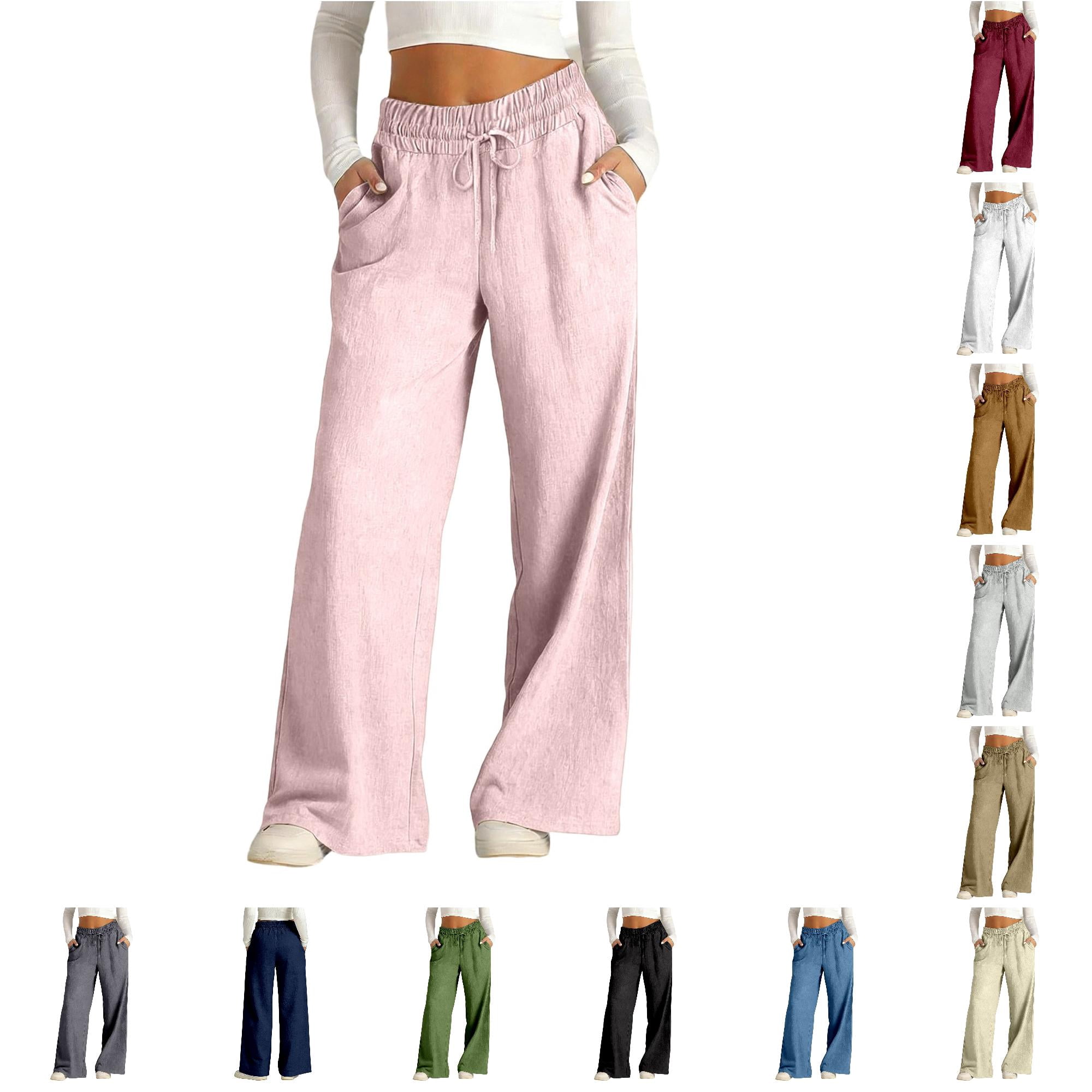 ANINEO Women High Waisted Wide Leg Pants For Soft Loose Fit Casual ...