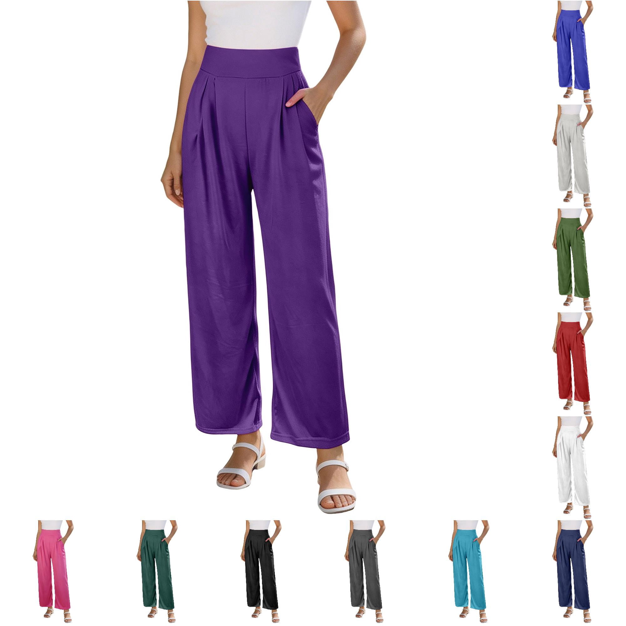 ANINEO Women Pants Lightweight Loose Fit Casual Trousers For Soft ...