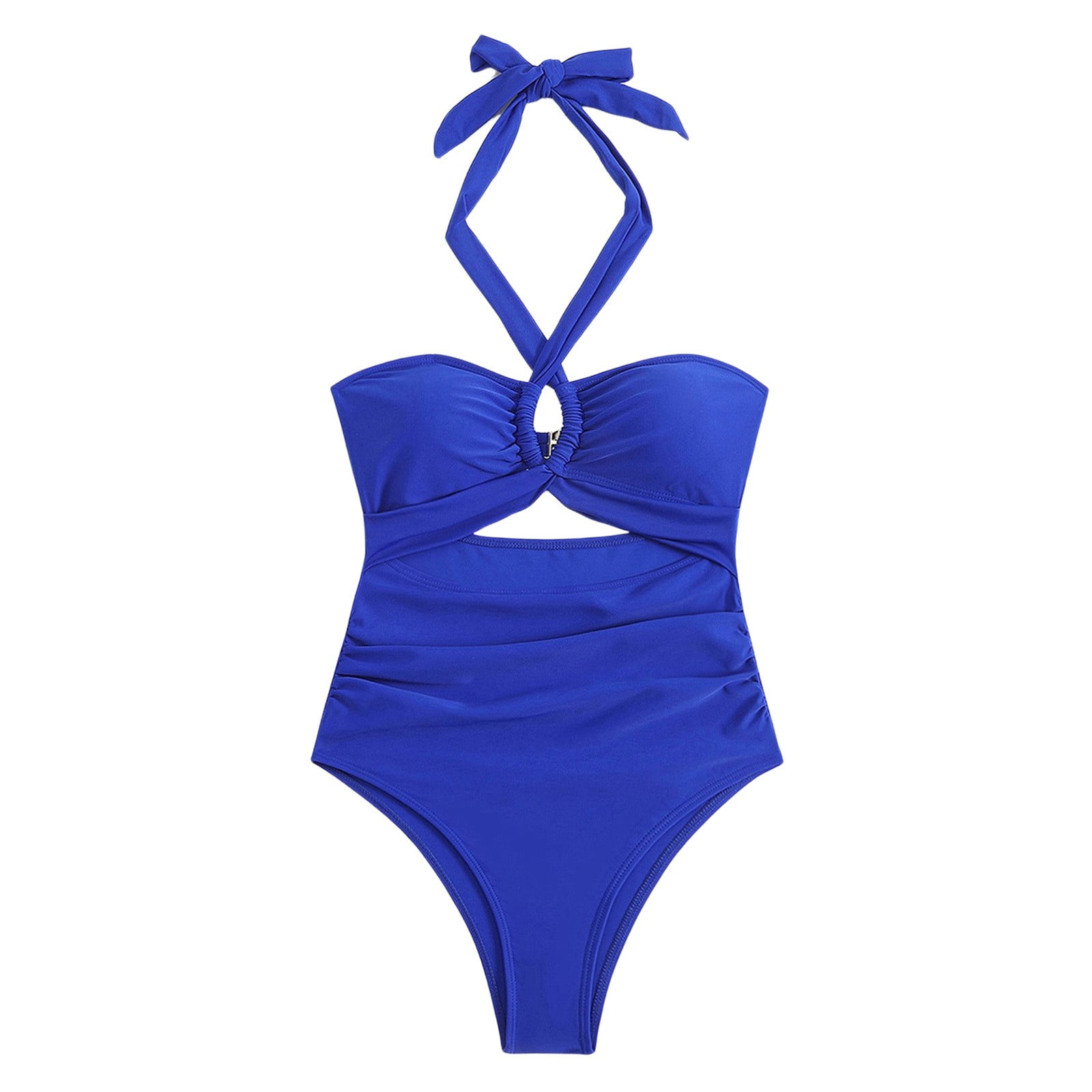 ANINEO Women Sexy New Solid Color Monokini Halterneck Swimsuit Swimwear ...
