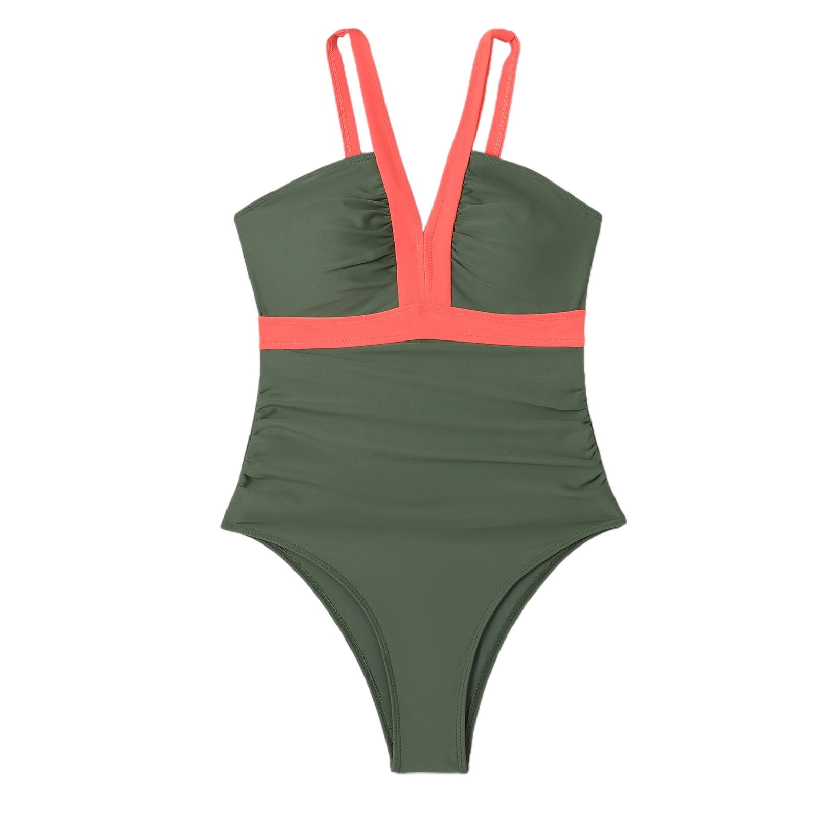 ANINEO Women Swimwear Deep V-Neck Swimsuit With Open Back Sexy Bathing ...