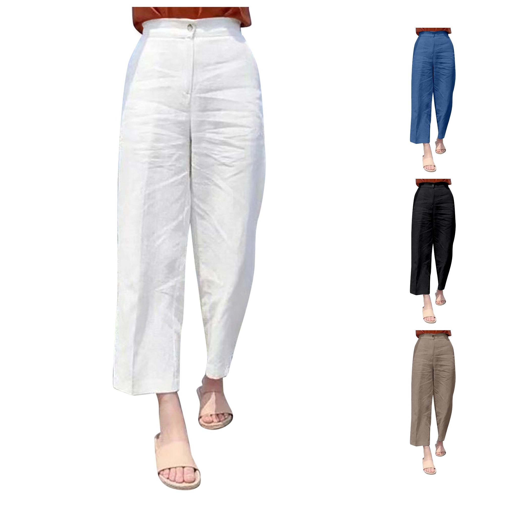ANINEO Women's Casual Loose Solid Color Side Pockets Fashionable Casual ...