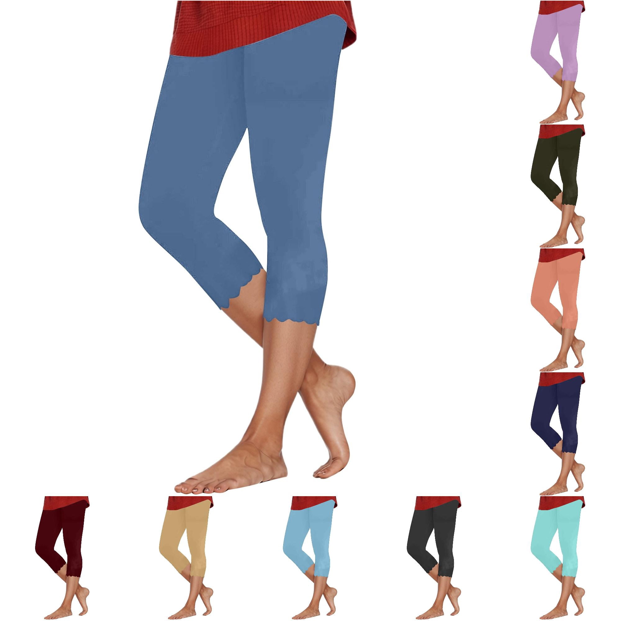 ANINEO Women's Casual Pants Lace Trim Capris For Home Leisure Spring ...