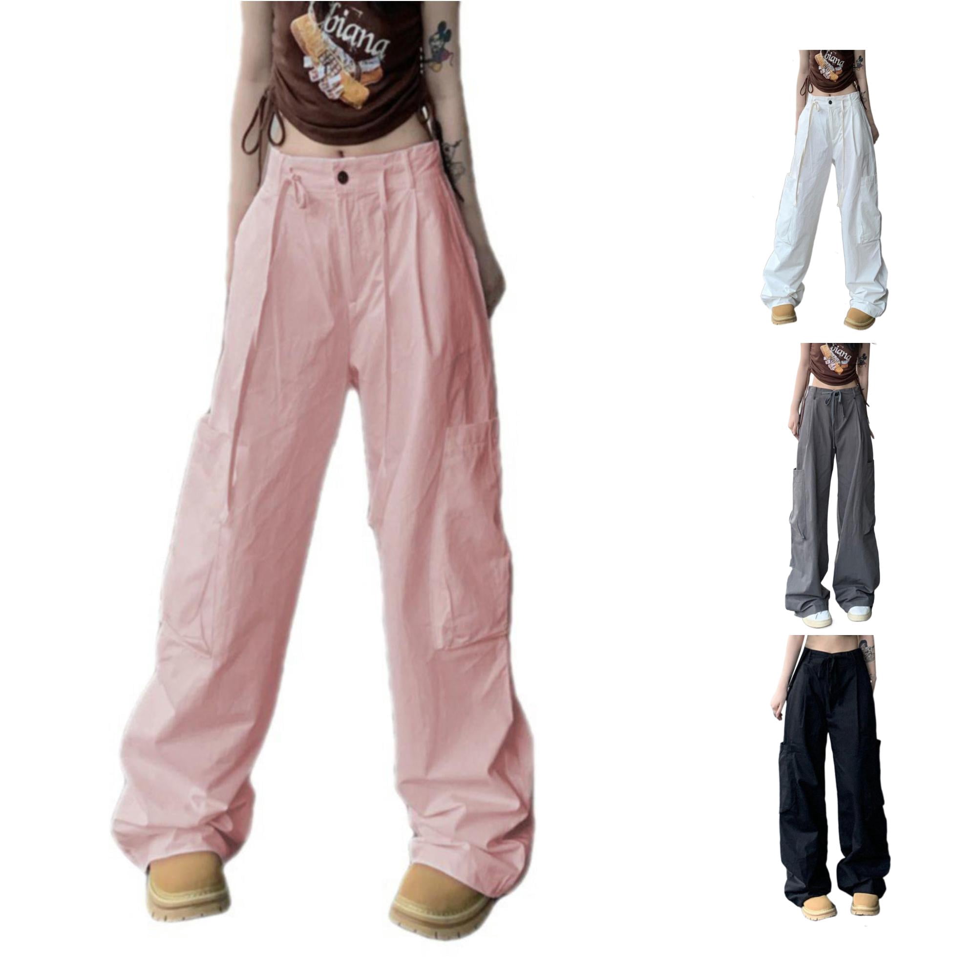 ANINEO Womens Baggy Cargo Pants Streetwear Hop Joggers Sweatpants ...