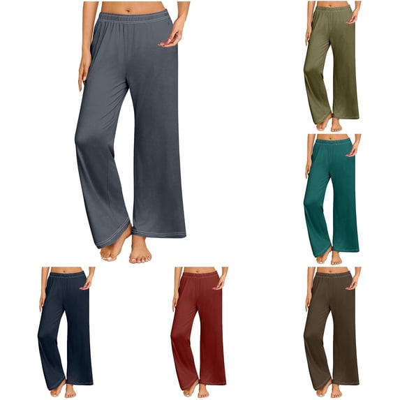 ANINEO Womens Casual Wide Leg Loose Sweatpants Comfy Oversized Pajama ...