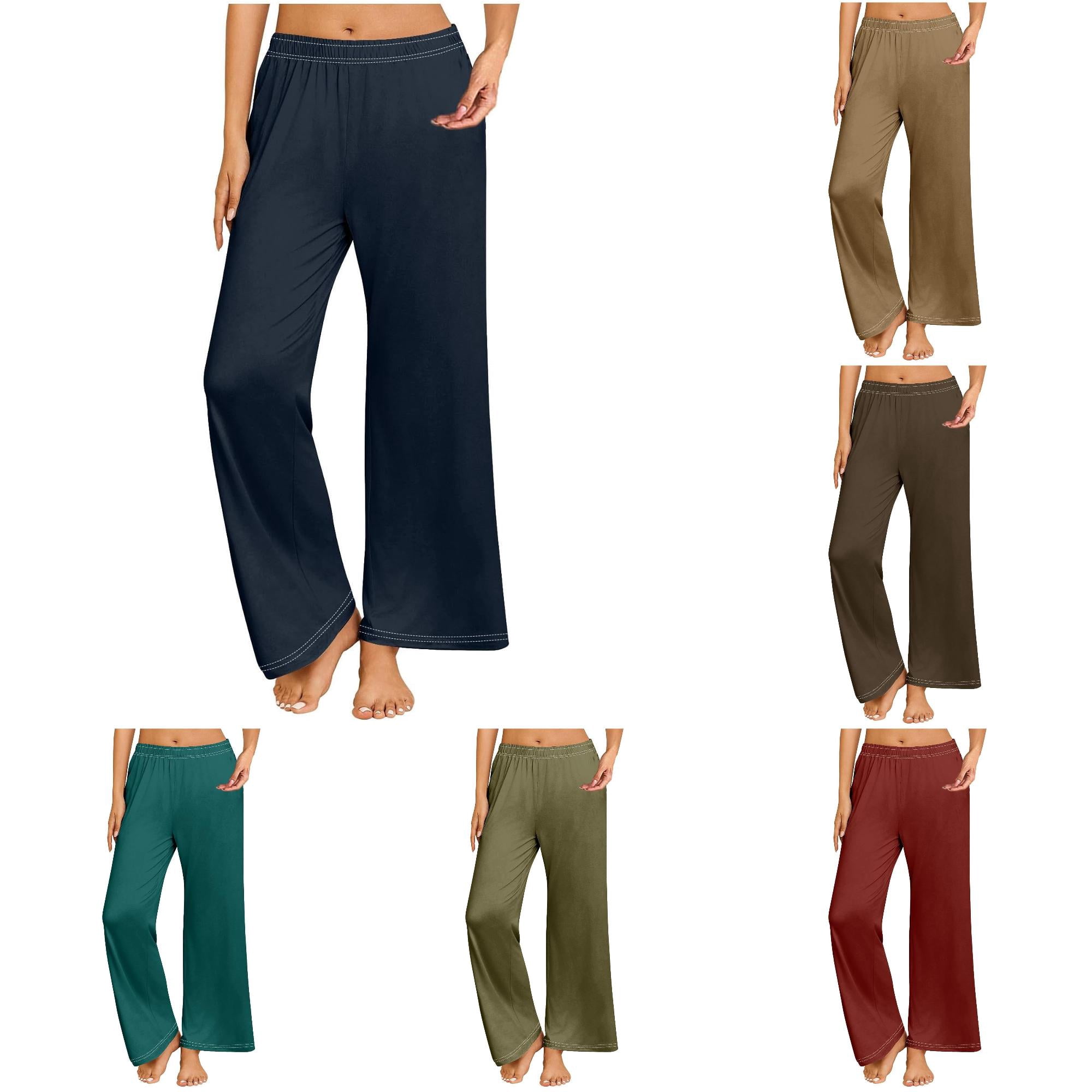ANINEO Womens Casual Wide Leg Loose Sweatpants Comfy Oversized Pajama ...