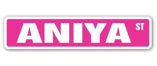 ANIYA Street Sign Childrens Name Room Sign | Indoor/Outdoor | 18" Wide ...
