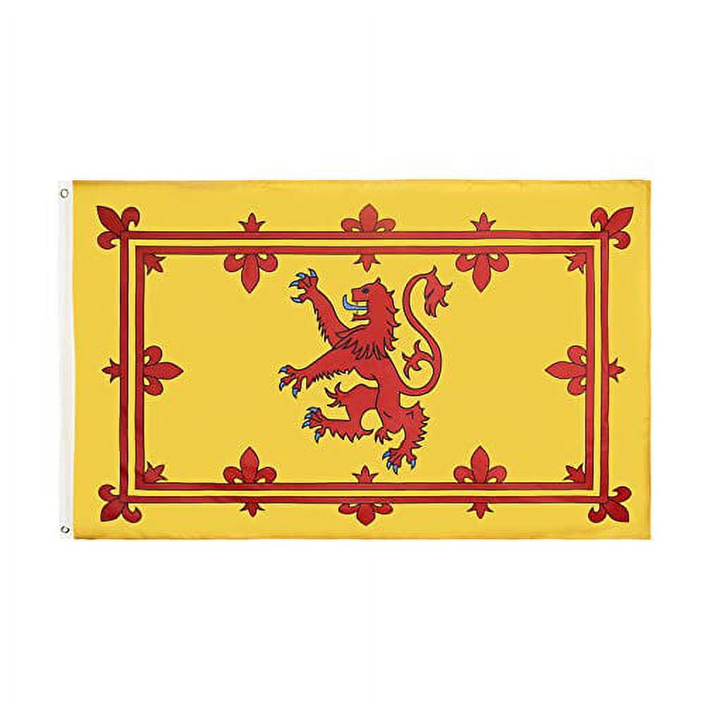 ANJOR Scotland Lion Rampant Flag 3x5Fts - Scottish Royal Flags With ...