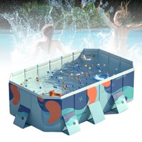 Foldable Above Ground Swimming Pools for Kids Adults, Non-Inflatable ...