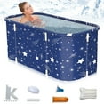 Free Shipping! ANJORALA 47in Folding Bathtub, Portable Bath Tub for 2 ...
