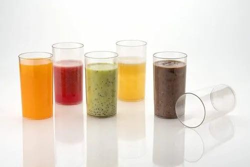 ANKEV Round Plastic Fiber Glass Set of 6 for Water Drinking Glass Juice ...