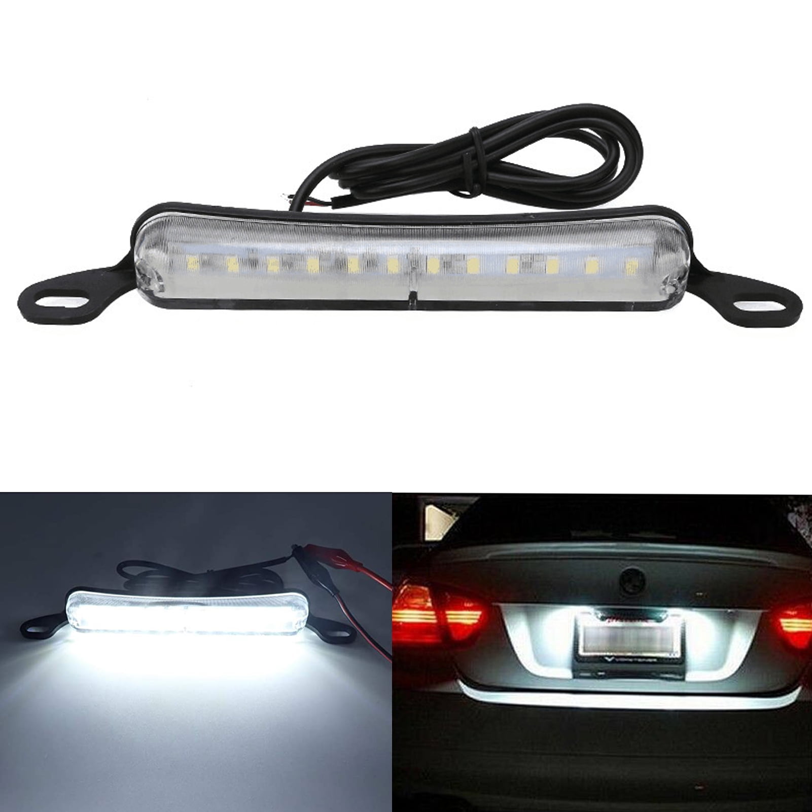 ANKIA Universal 12 LED License Plate Light Running Lamp Reverse Lights ...
