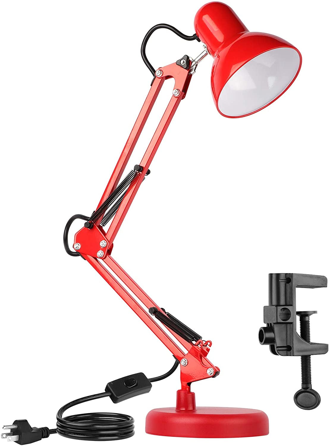 ANKO Red Adjustable Goose Neck Swing Arm Interchangeable Base Or Clamp ...