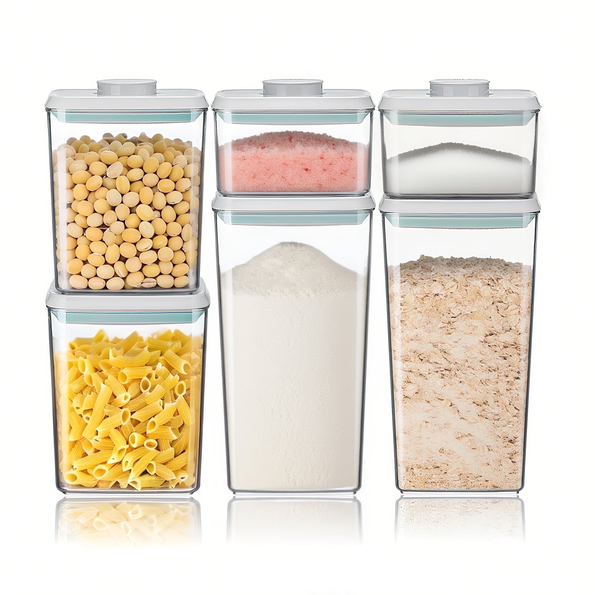 ANKOU 6-Piece Airtight Food Storage Container Set with Lids, Kitchen ...