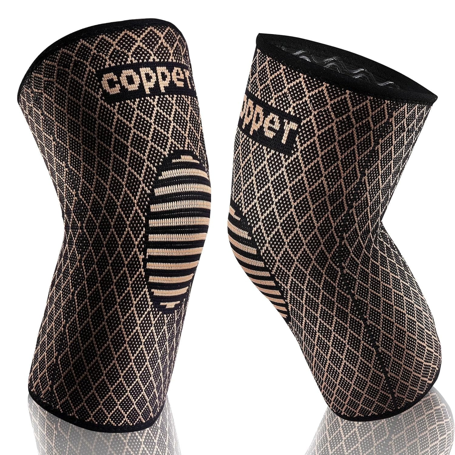 Wetene Copper Knee Braces For Men And Women Knee Compression Sleeve Copper Ions Infused Fiber For