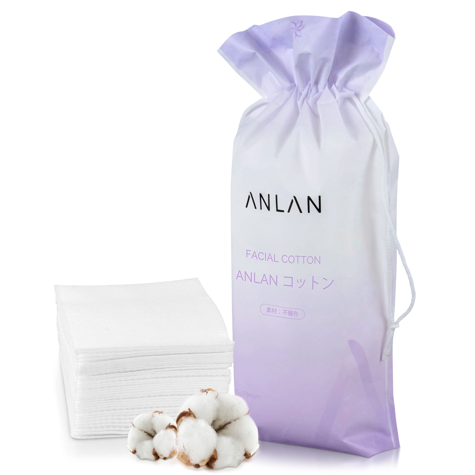 ANLAN 150pcs Extra Thick 75x75mm Double-Sided 3 Layer Soft Facial ...