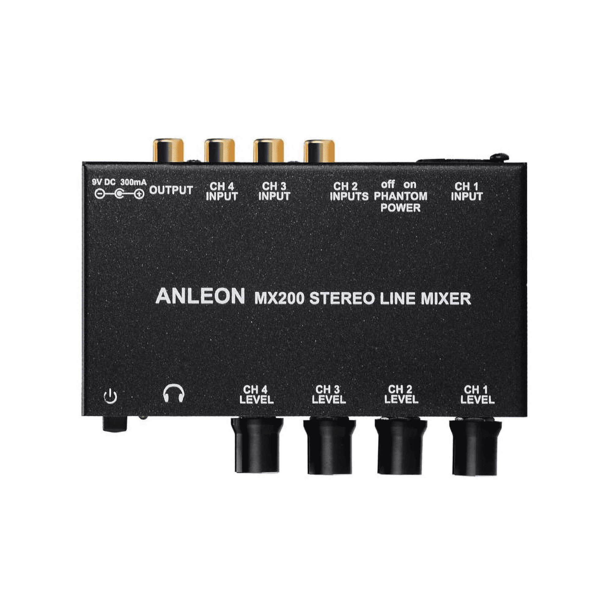 ANLEON MX200 Stereo Line Mixer, Four-Channel Audio Mixer, Pack of 1 ...