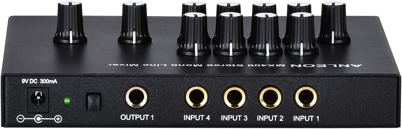 ANLEON MX400 Low-Noise 4-Channel Mono Line Mixer for guitars bass ...