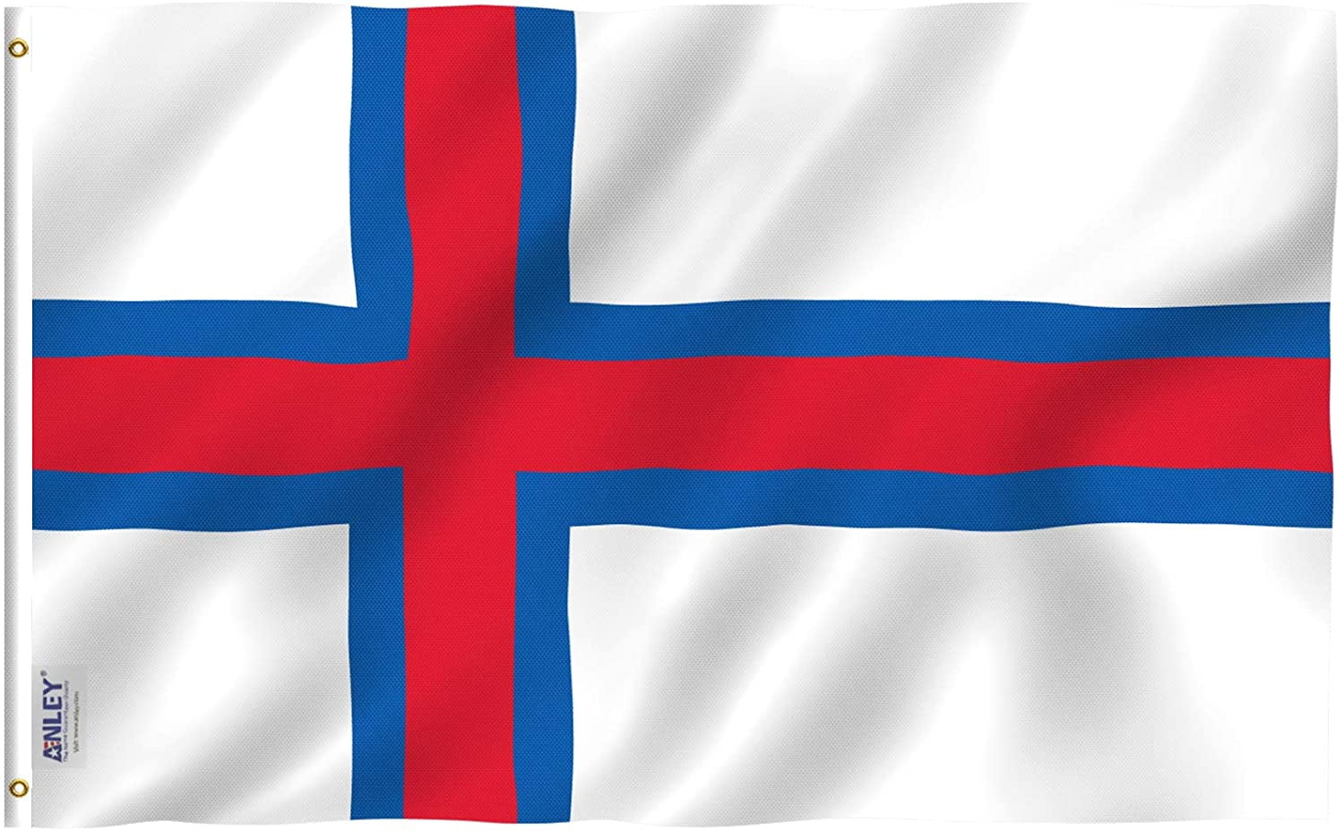 ANLEY 3 ft x 5 ft Faroe Islands Flag - Faroese Flags Polyester ...
