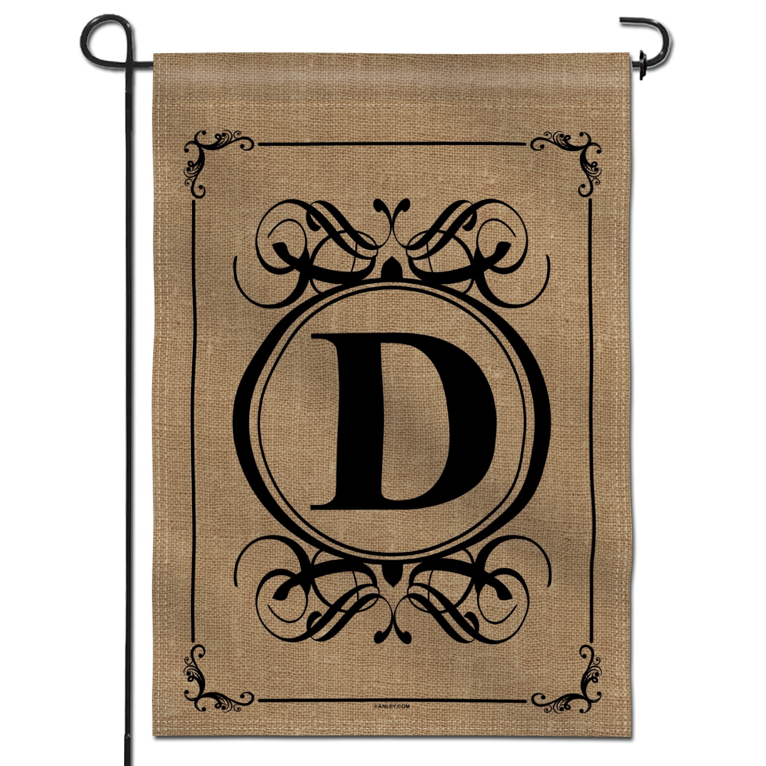 ANLEY Classic Monogram Letter D Garden Flag, Family Last Name Initial ...