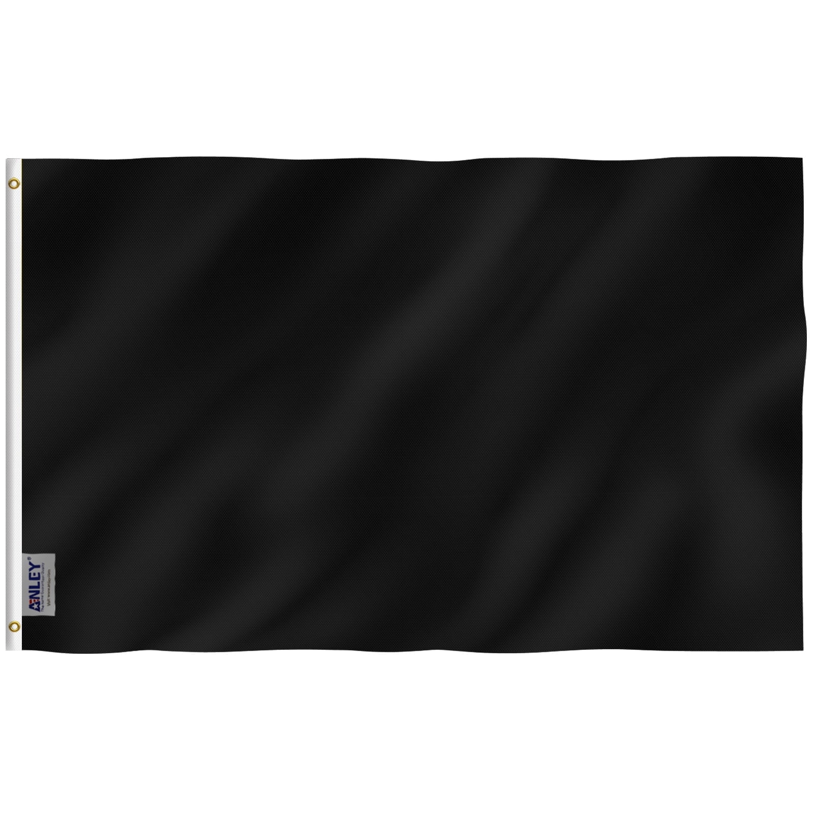 Anley Solid Black Flag, 3x5 Ft, Durable Polyester, Brass Grommets ...