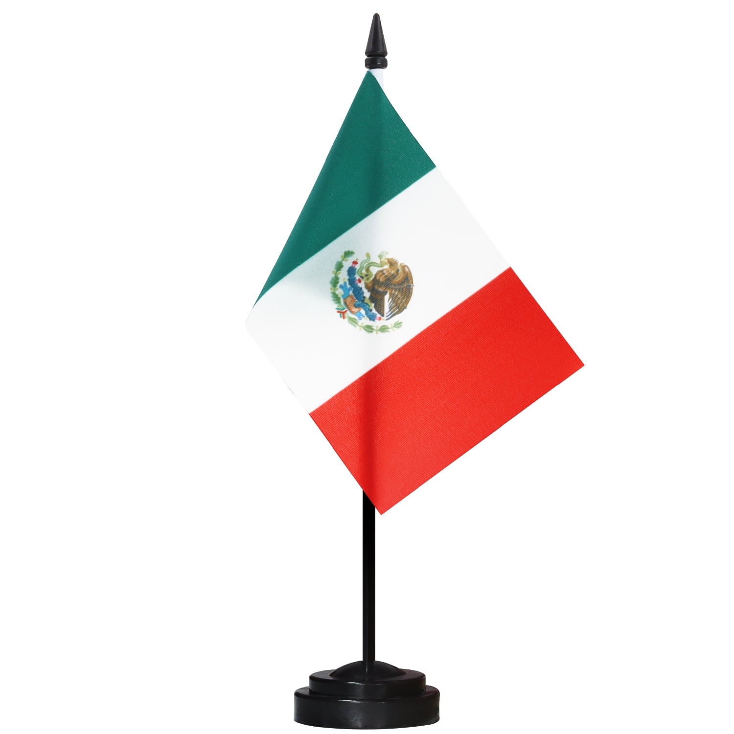 ANLEY Mexico Deluxe Desk Flag Set - 6 x 4 in Miniature Mexican Desktop ...