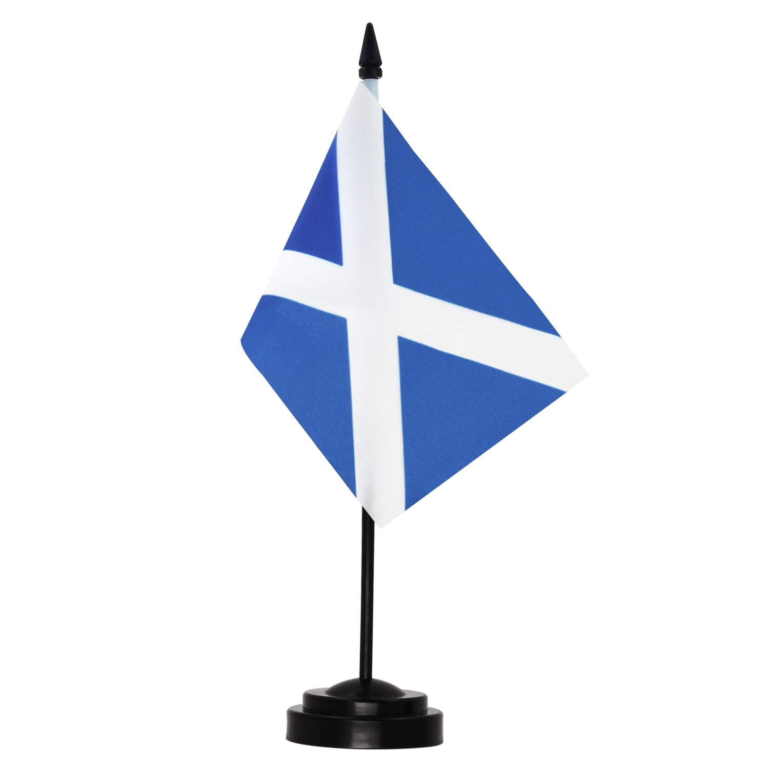 ANLEY Scotland Deluxe Desk Flag Set - 6 in x 4 in Miniature Scottish ...