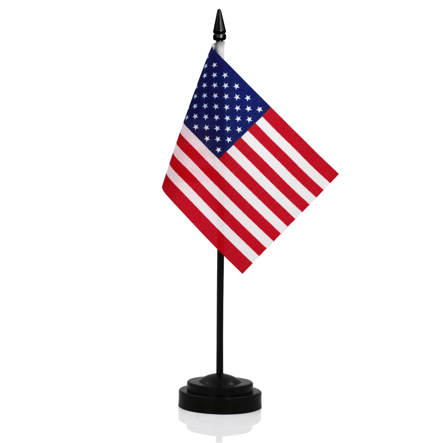ANLEY USA Deluxe Desk Flag Set - 6 in x 4 in American US Desktop Flag ...