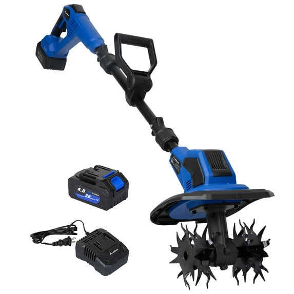 ANLIBATT 20V Cordless Electric Tiller 8 Inch Wide, 300 RPM Battery ...